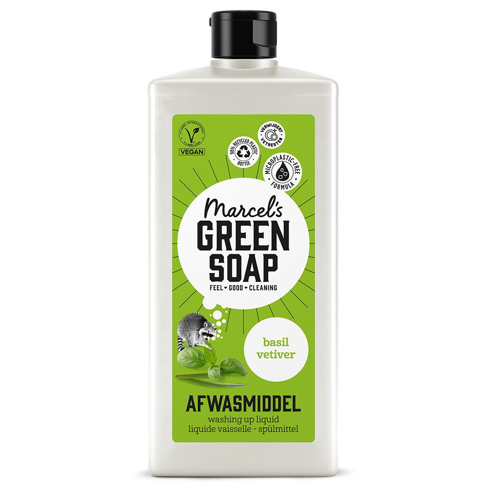 Afwasmiddel Basilicum & Vetiver - Vloeibaar – Marcel's Green Soap
