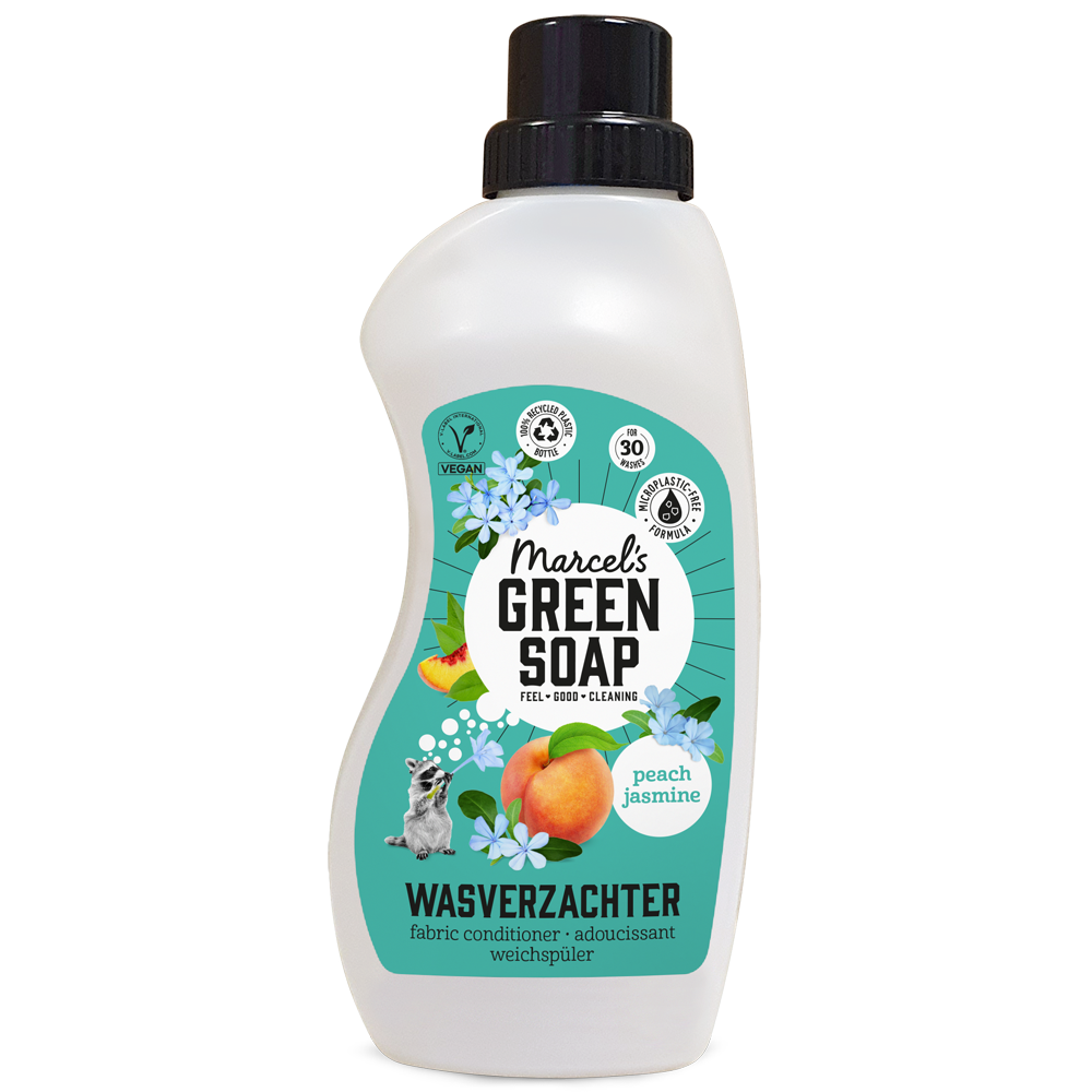 Wasverzachter Perzik & Jasmijn - Kleding - Beddengoed – Marcel's Green Soap