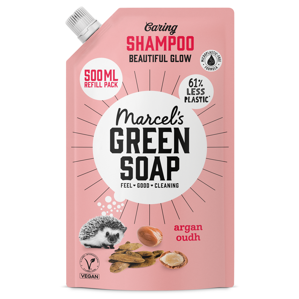 Caring Shampoo Navulling Argan & Oudh - 500ml – Marcel's Green Soap